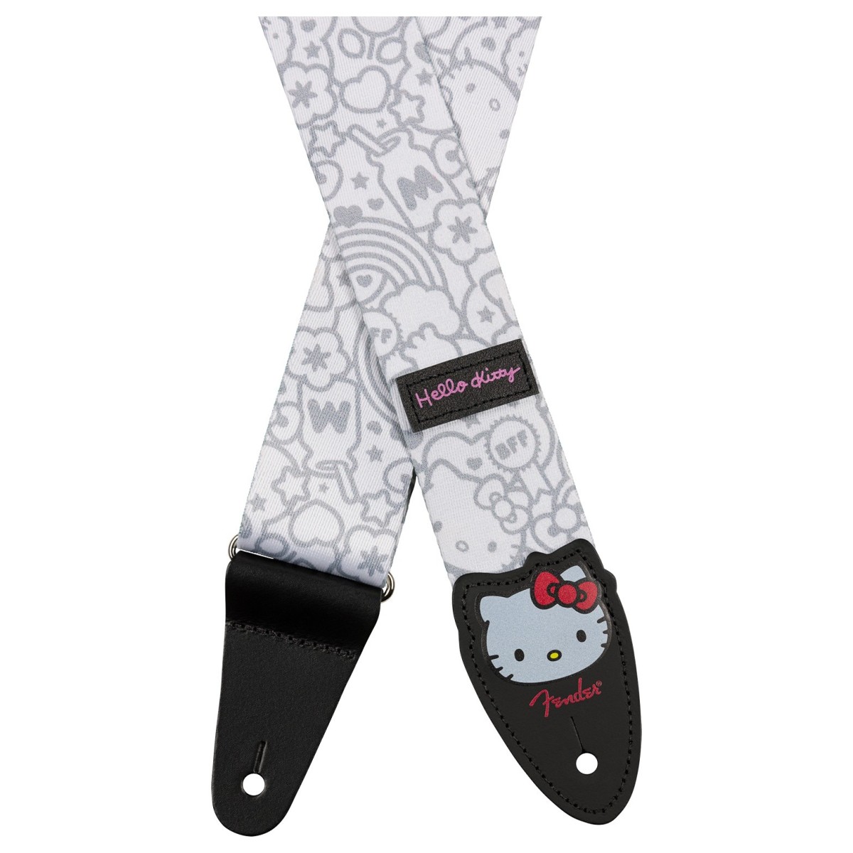 Fender x Hello Kitty White Poly Strap, 2" at Gear4music