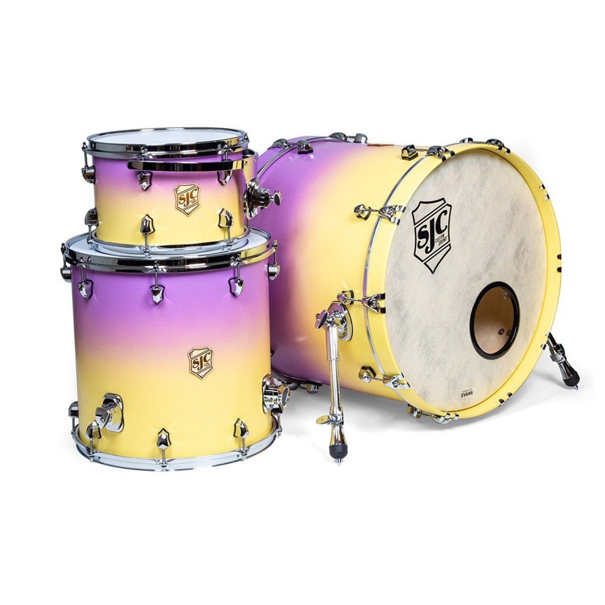 SJC Drums Colour Rush 3pc Shell Pack, Lavender Sunrise at Gear4music