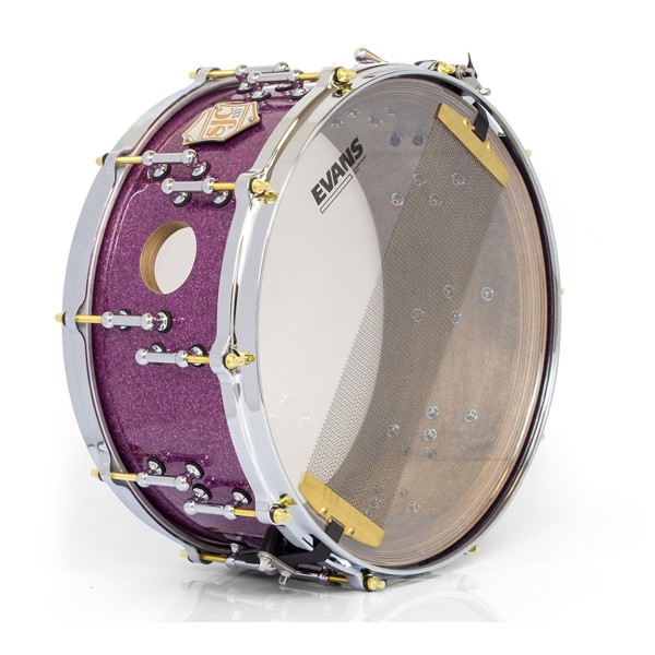SJC Drums 25th Anniversary 14 x 6.5'' Snare Drum, Purple Glitter at ...