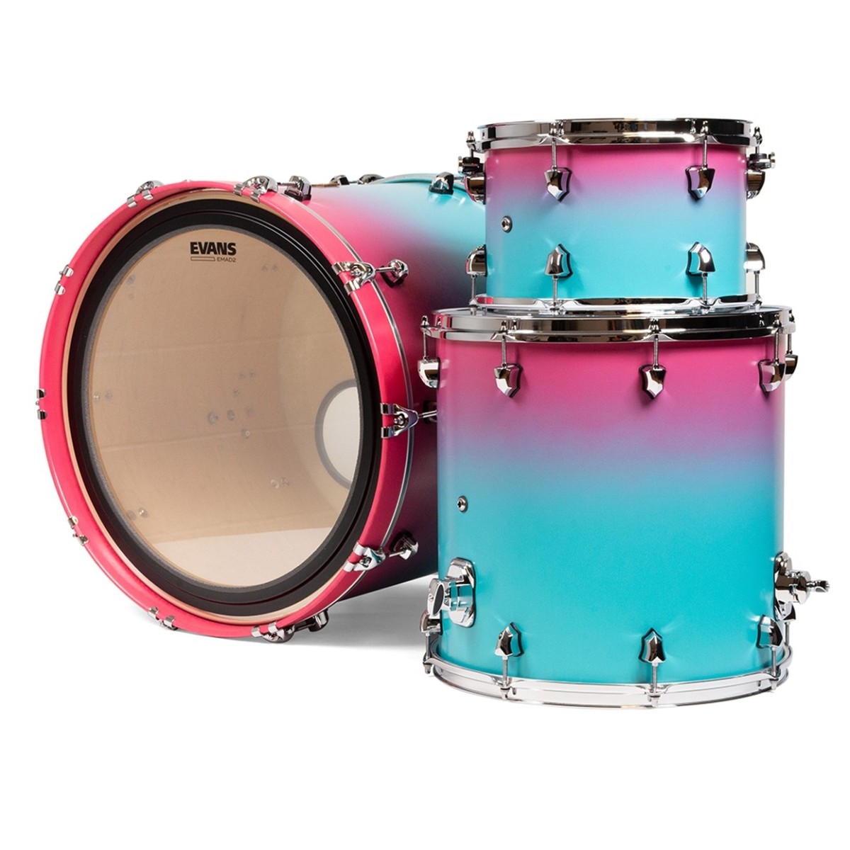 SJC Drums Colour Rush 3pc Shell Pack, Aqua Punch at Gear4music