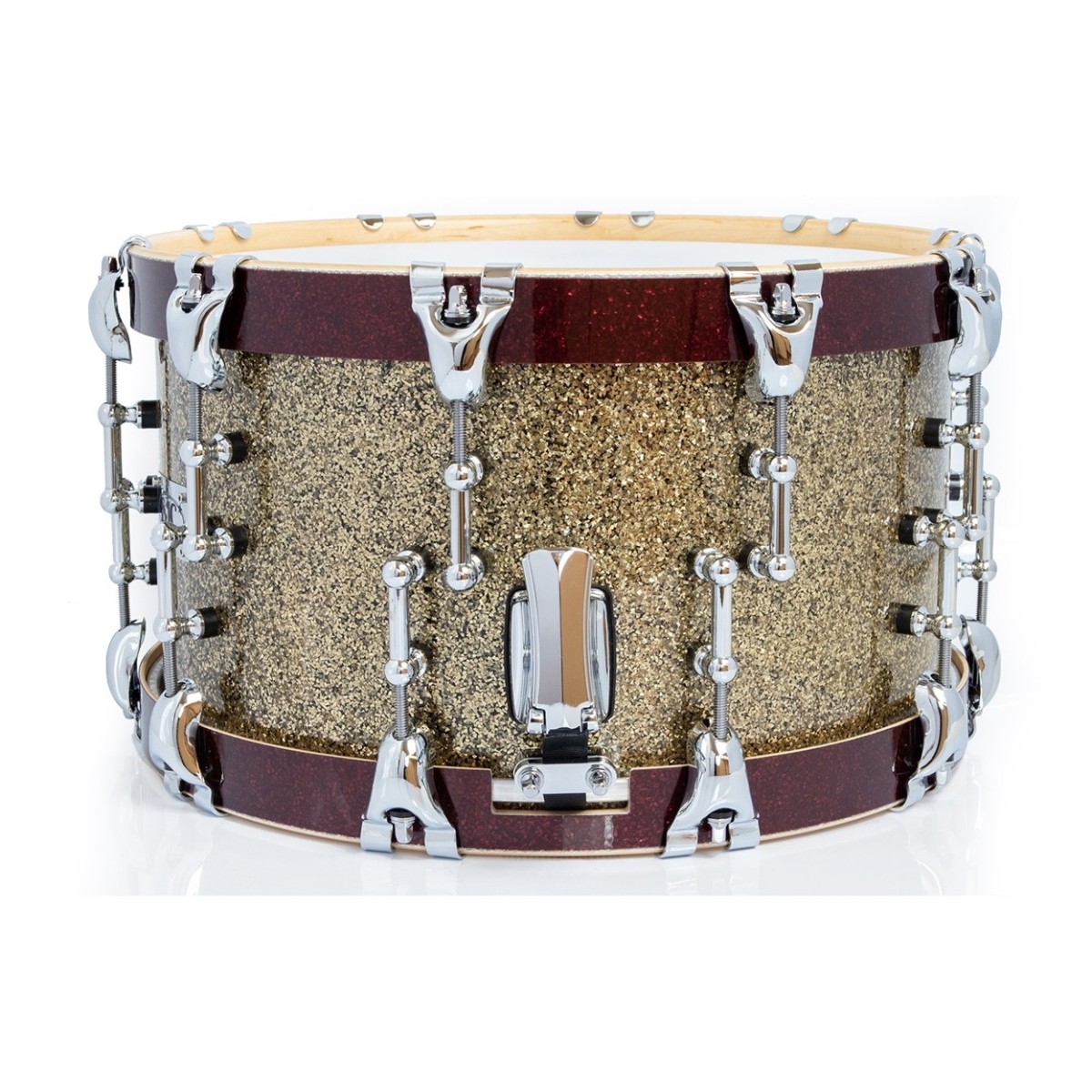 SJC Drums 14 x 8" Custom Snare, Ginger & Merlot Glitter at Gear4music