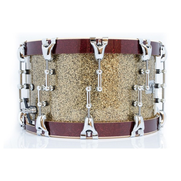 SJC Drums 14 x 8" Custom Snare, Ginger & Merlot Glitter at Gear4music