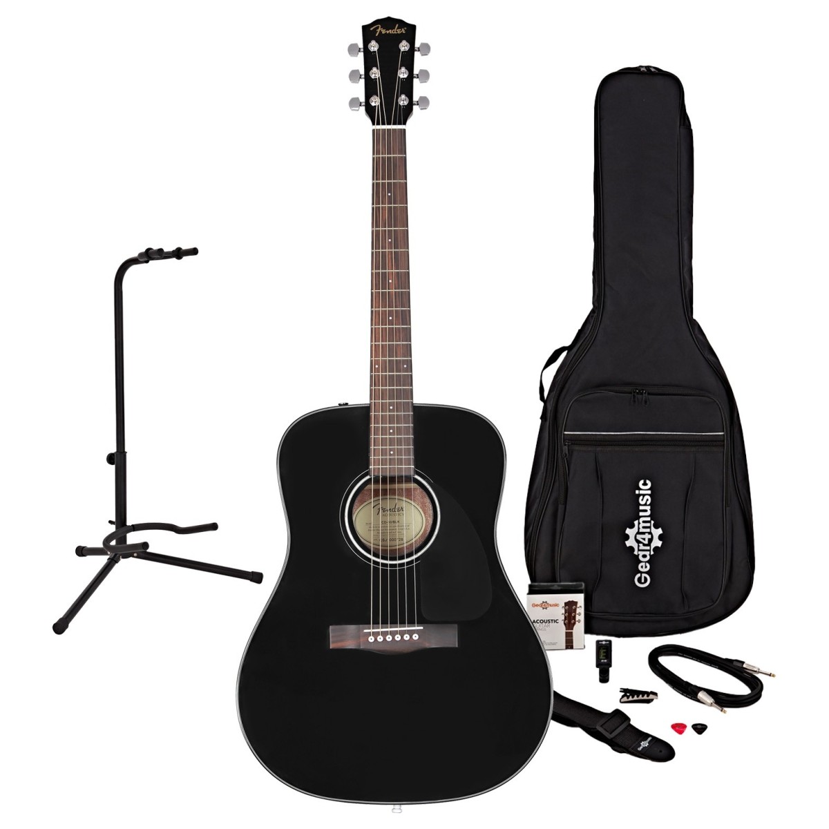 Fender CD-60 V3 Acoustic Guitar with Accessory Pack, Build Your Own ...