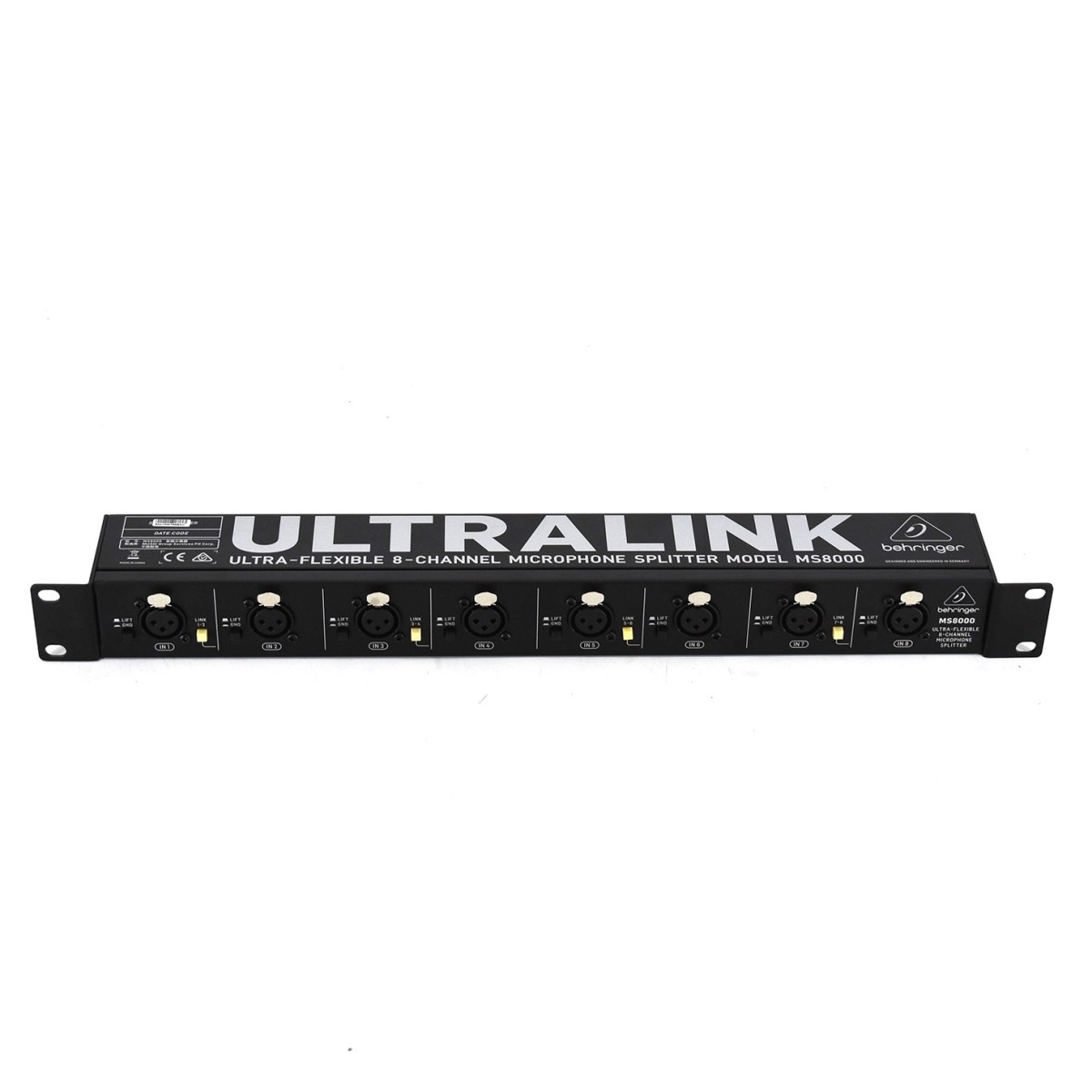 Behringer ULTRALINK MS8000 8-Channel Microphone Splitter - Secondhand ...