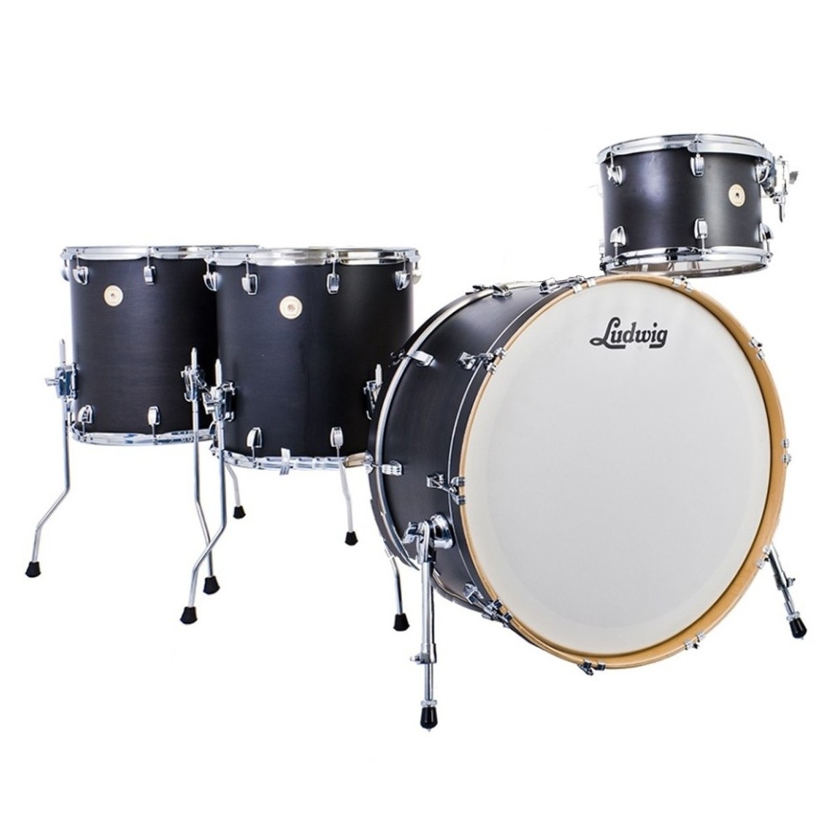 DISC Ludwig Continental 22'' 4pc Shell Pack, Black Lacquer | Gear4music