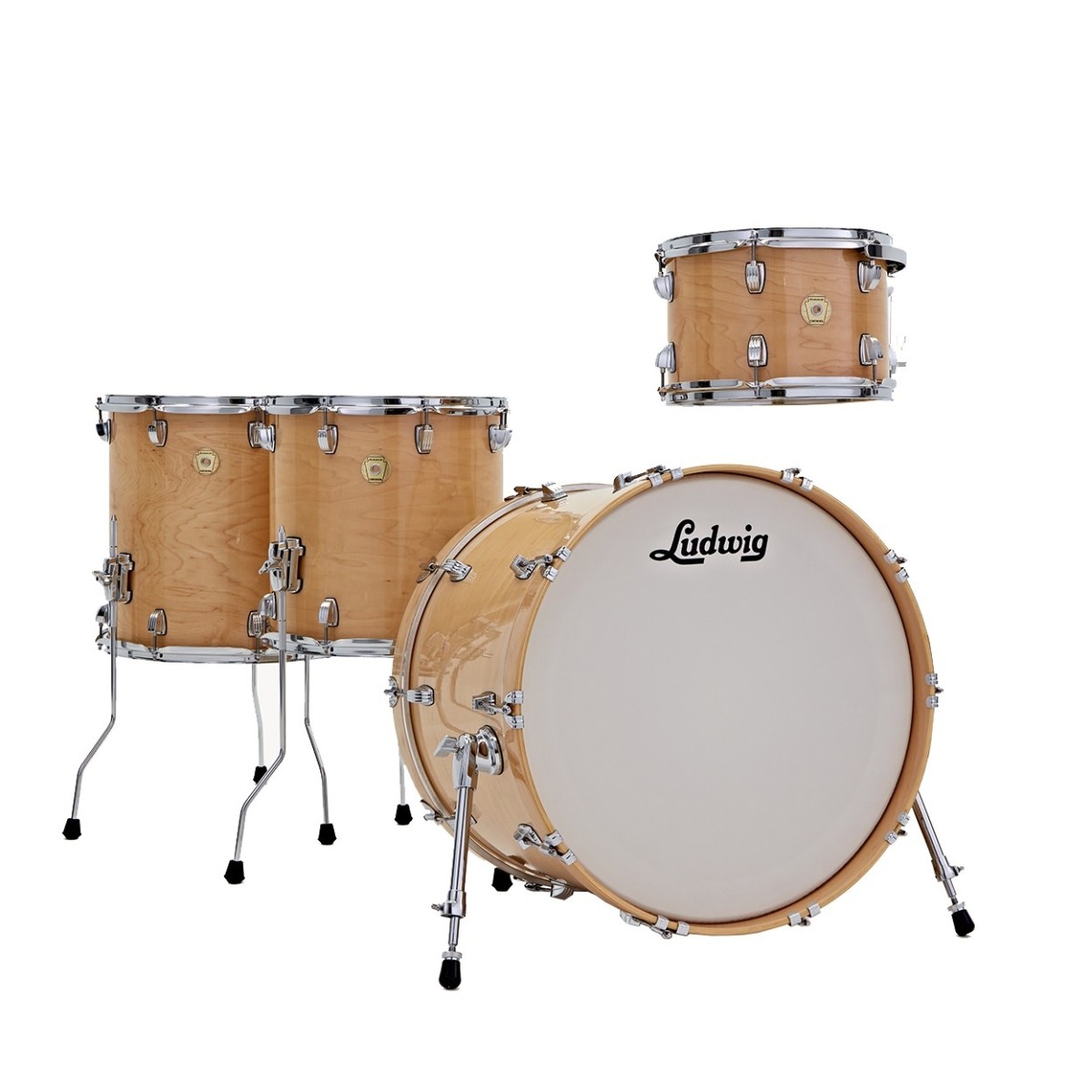 DISC Ludwig Continental 22'' 4pc Shell Pack, Natural Maple | Gear4music