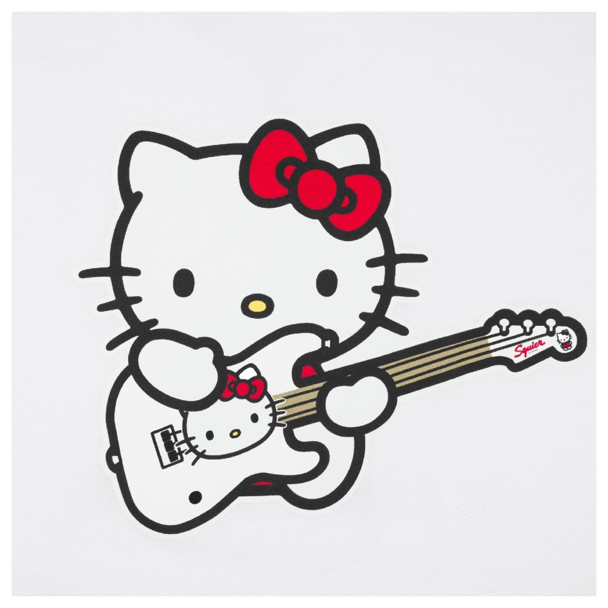 Fender x Camiseta Hello Kitty Logo, Blanca, S | Gear4music