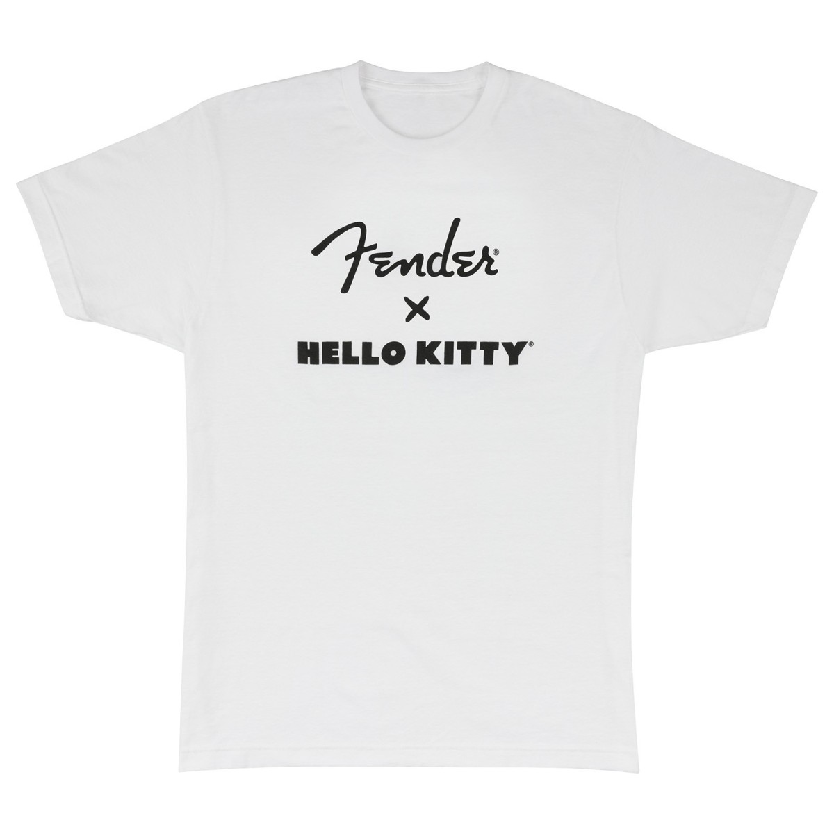 Fender x Hello Kitty Logo Tee, White, M at Gear4music