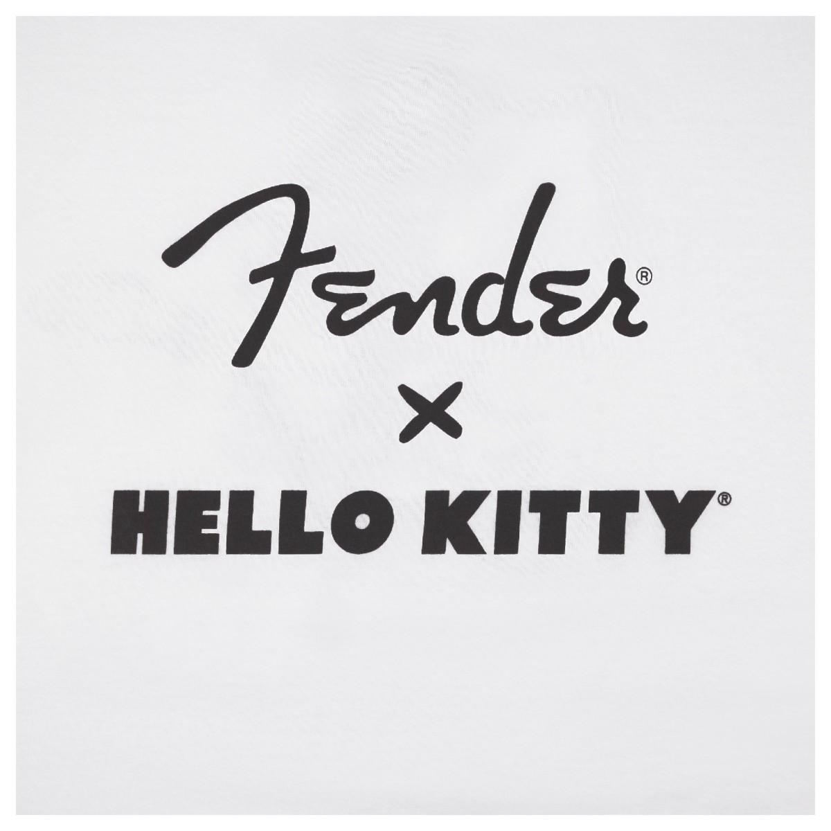 Fender x Hello Kitty Logo Tee, White, M | Gear4music