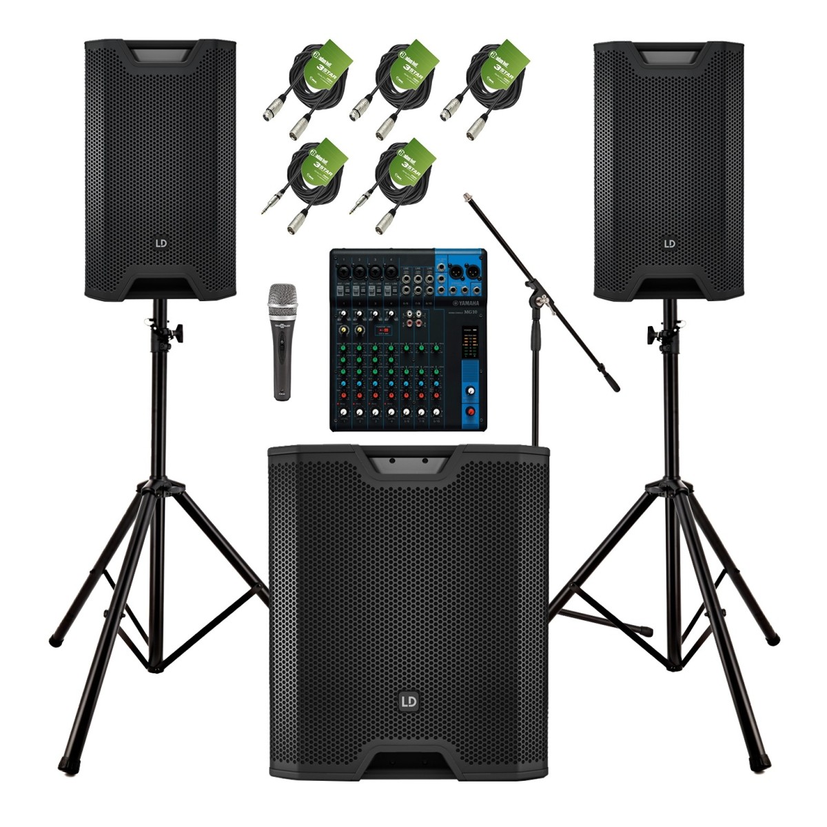 LD Systems ICOA 12 Complete PA System Bundle at Gear4music