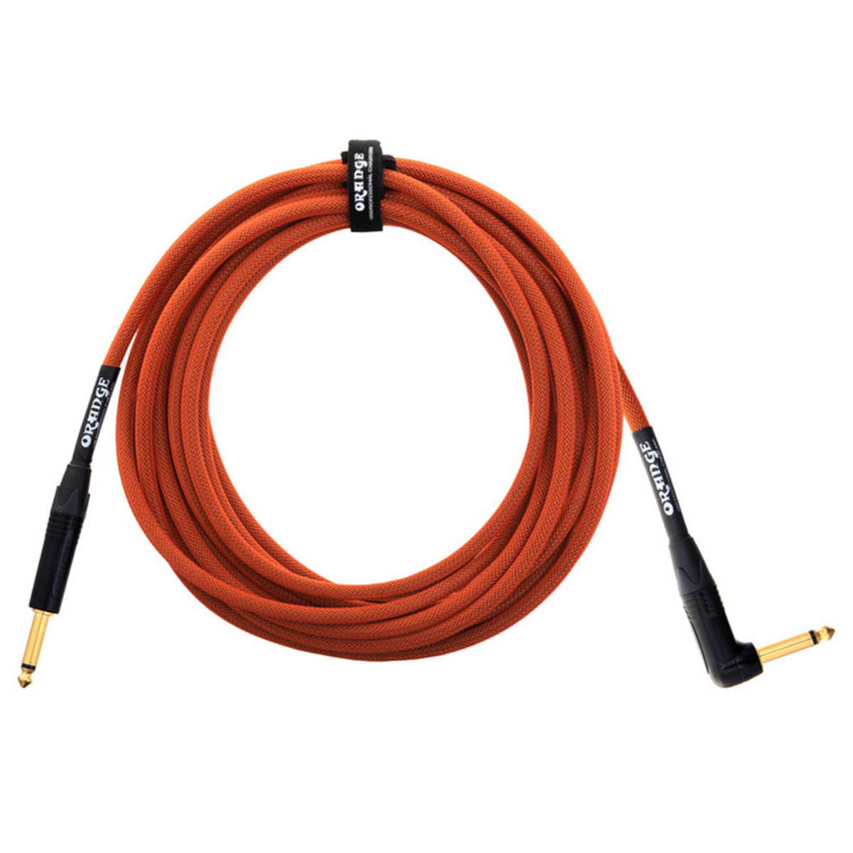 Orange 20 ft Instrument Right Angle Cable, Woven - Nearly New at Gear4music