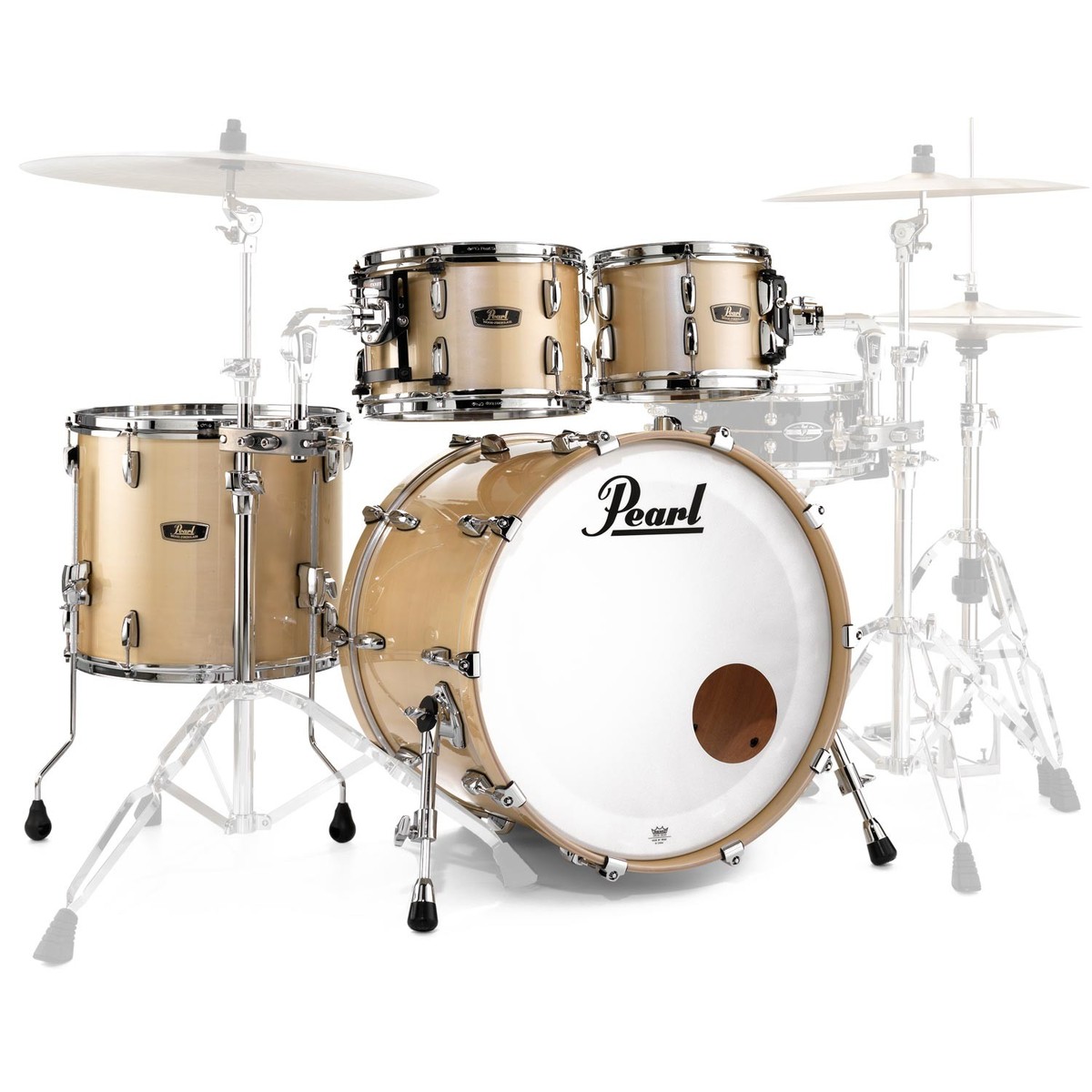 DISC Pearl Wood Fiberglass Ltd Ed. Shell Pack, Platinum Mist at Gear4music