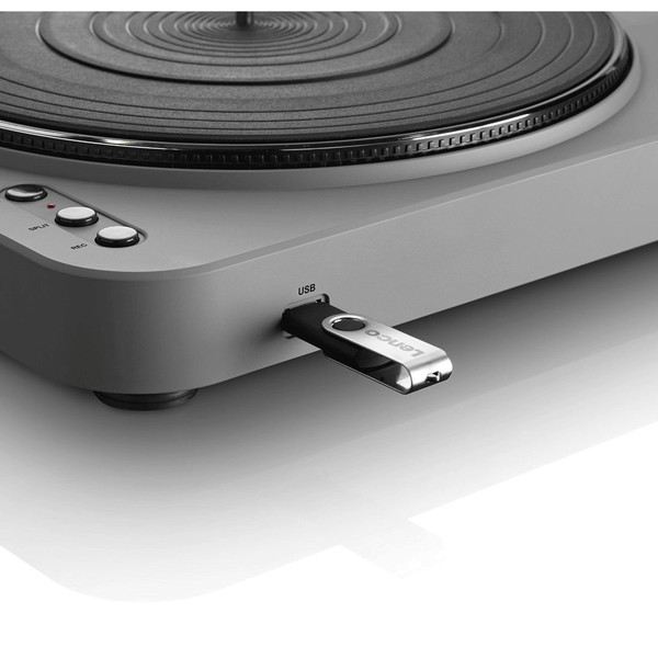 Lenco L-85 Turntable with USB Direct Recording, Grey at AV.com