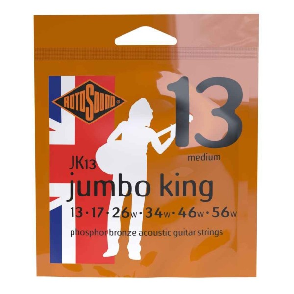 Rotosound JK13 Jumbo King Acoustic, Medium, 13-56 at Gear4music