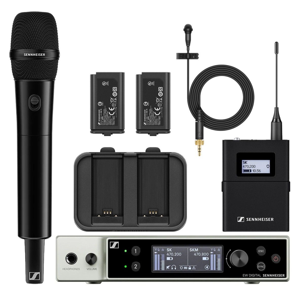 Sennheiser EW-DX Custom Dual Wireless System, U1/5 Band at Gear4music