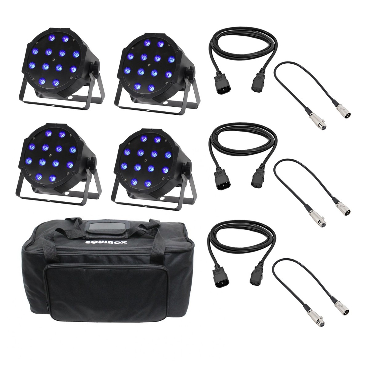 Equinox MaxiPar Tri MKII LED Par Can & Carry Bag Bundle at Gear4music