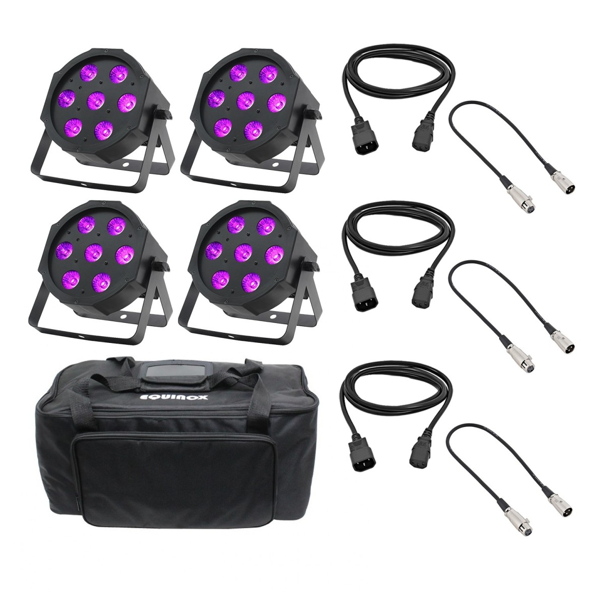 Equinox MaxiPar Quad LED Par Can & Carry Bag Bundle at Gear4music