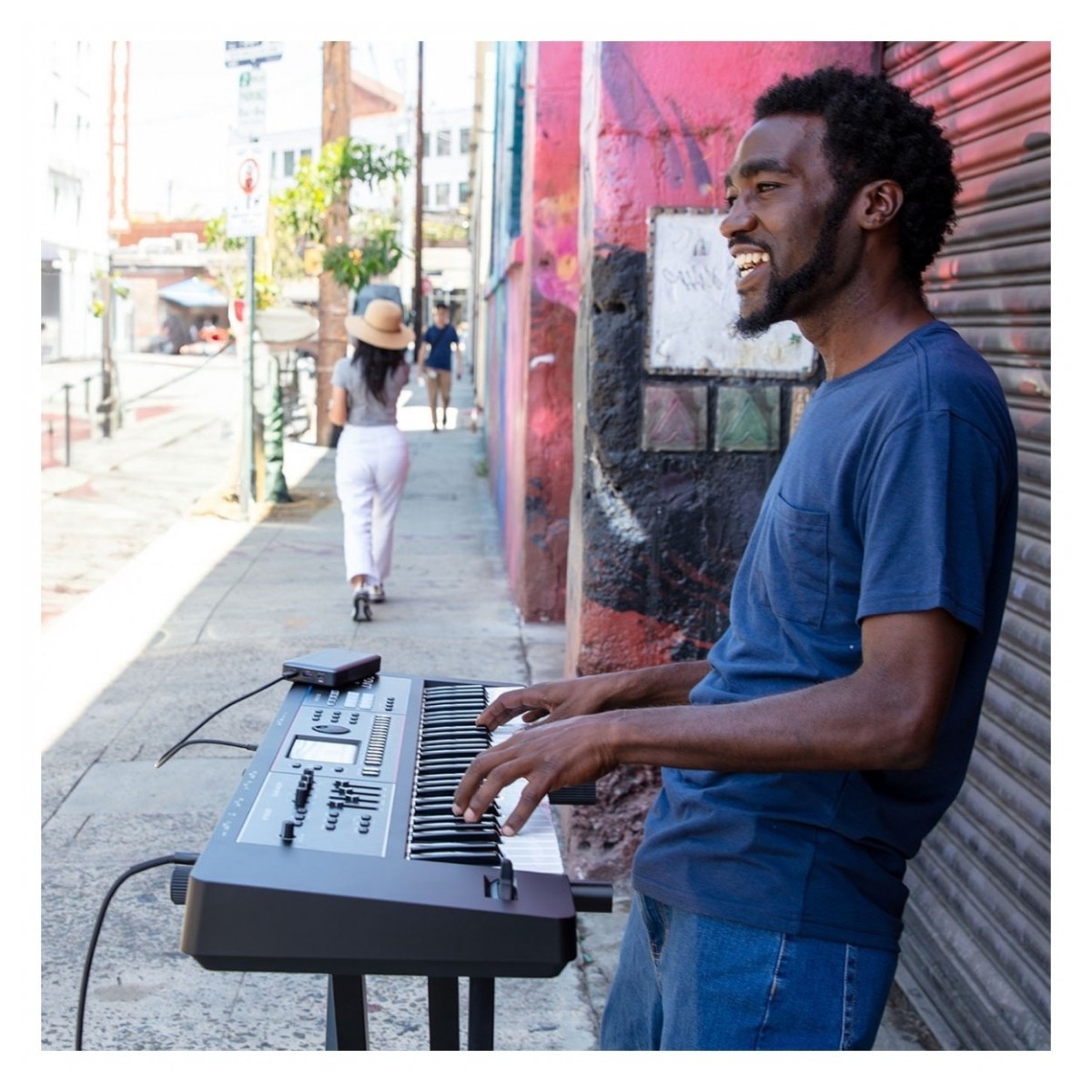 Roland Juno D-6 61 Key Portable Synthesizer with X-Frame Stand at ...