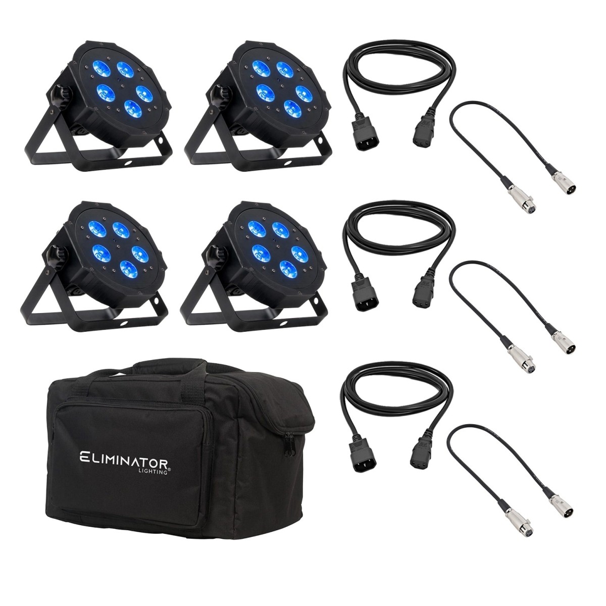 ADJ Mega Hex Par Flat LED Par Can & Carry Bag Bundle at Gear4music