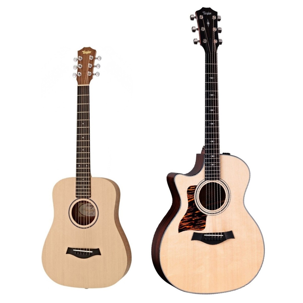 Taylor 314ce Left Handed, Firestripe Pickguard w/ Free Baby Taylor BT1 ...
