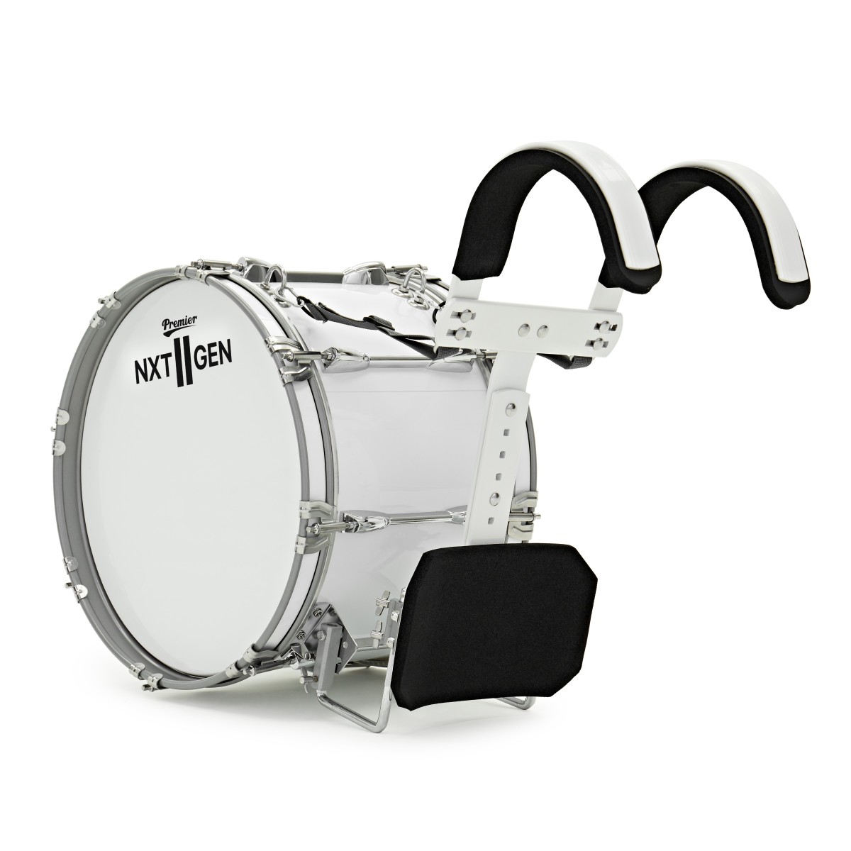 Premier NXT GEN Marching 16" x 10" Traditional Bass Drum, White ...