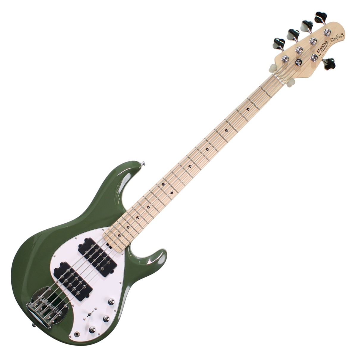 Sterling Stingray Ray5 Bass HH, Olive - Ex Demo at Gear4music