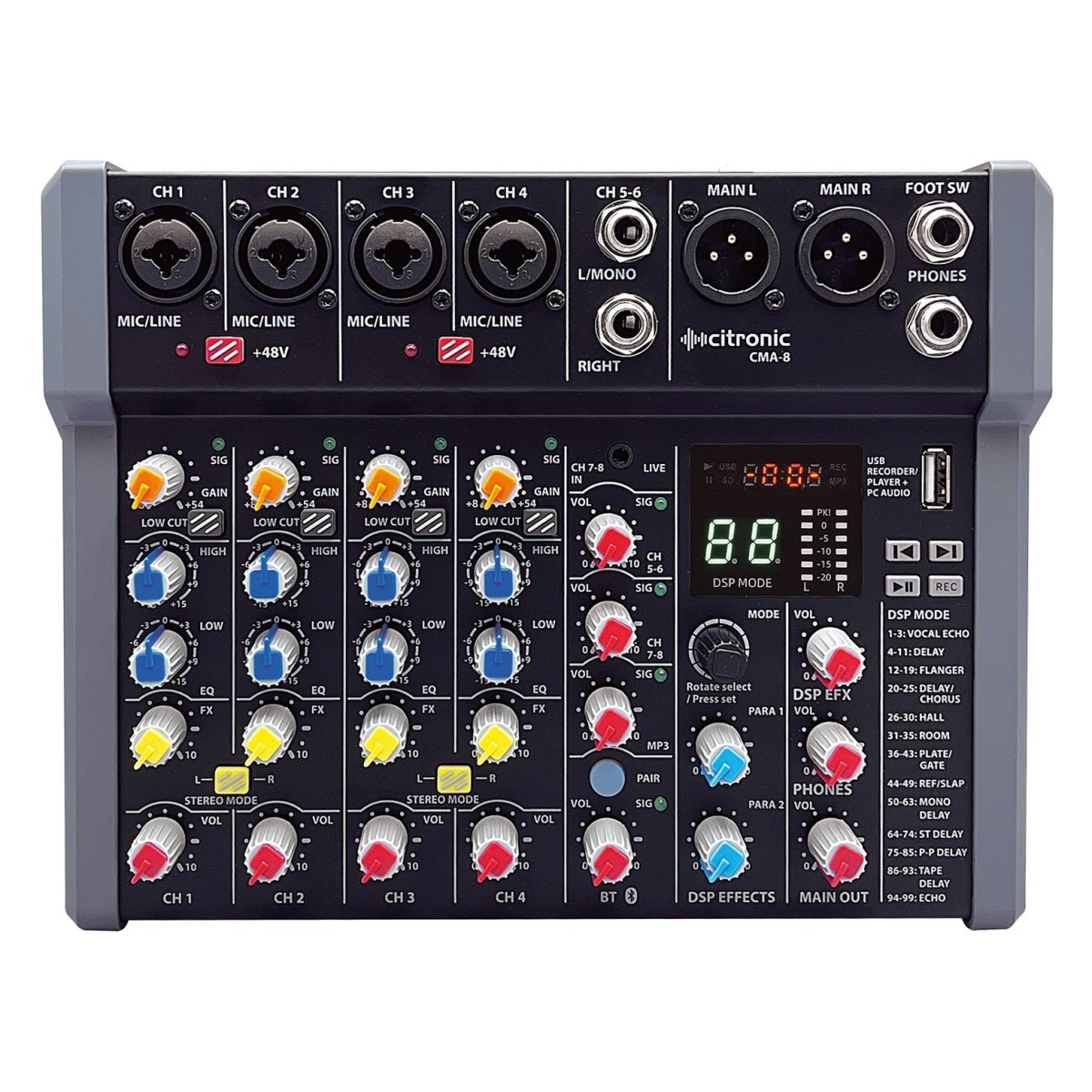 Citronic CMA-8 Series Compact Mixer at Gear4music
