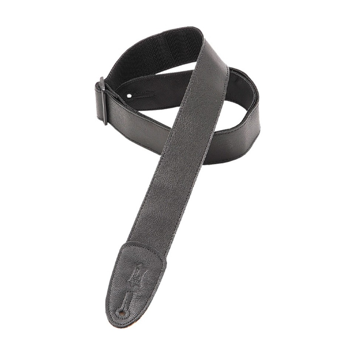 Levy's Tri Glide 2" Leather & Polypropylene Guitar Strap, Black at ...