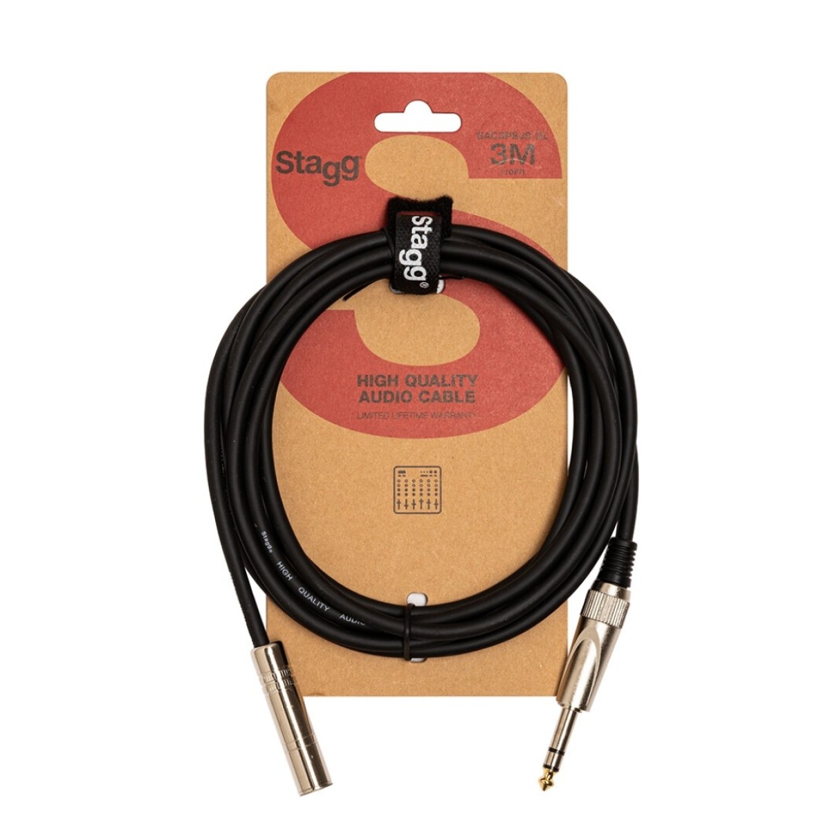 Stagg SAC3PSJS DL Balanced Stereo Jack Extension Cable, 3m/10ft at ...