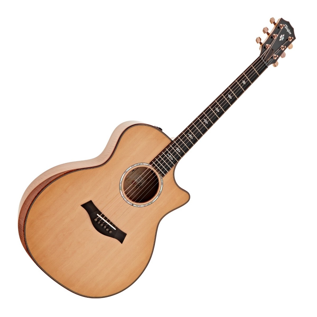 Taylor Custom Grand Auditorium, Bearclaw Sitka Spruce Top Flamed Maple ...