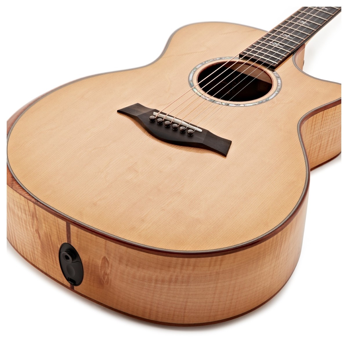 Taylor Custom Grand Auditorium, Bearclaw Sitka Spruce Top Flamed Maple ...