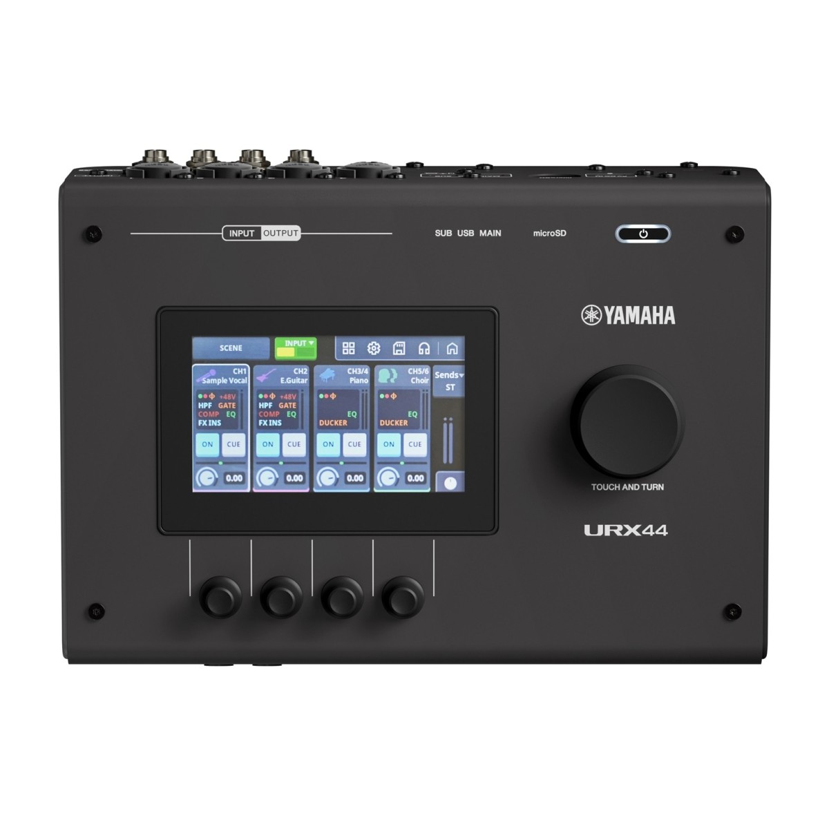 Yamaha URX44V USB Streaming Mixer with HDMI, Black at Gear4music