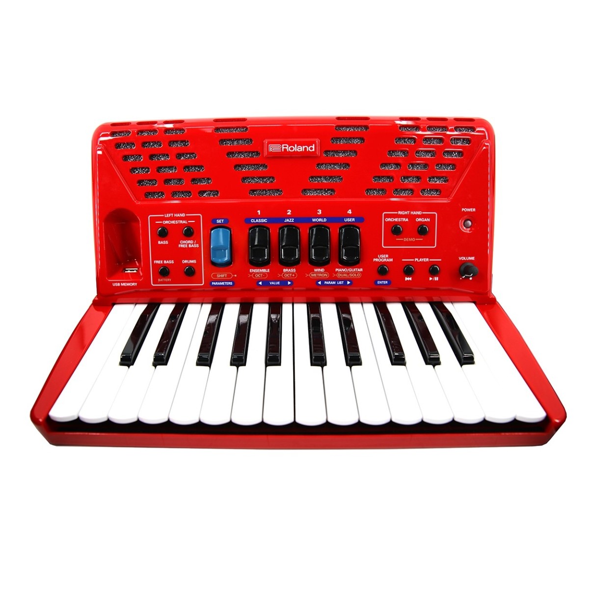 Roland FR-1X Piano-Type V-Accordion, Red - Secondhand | Gear4music