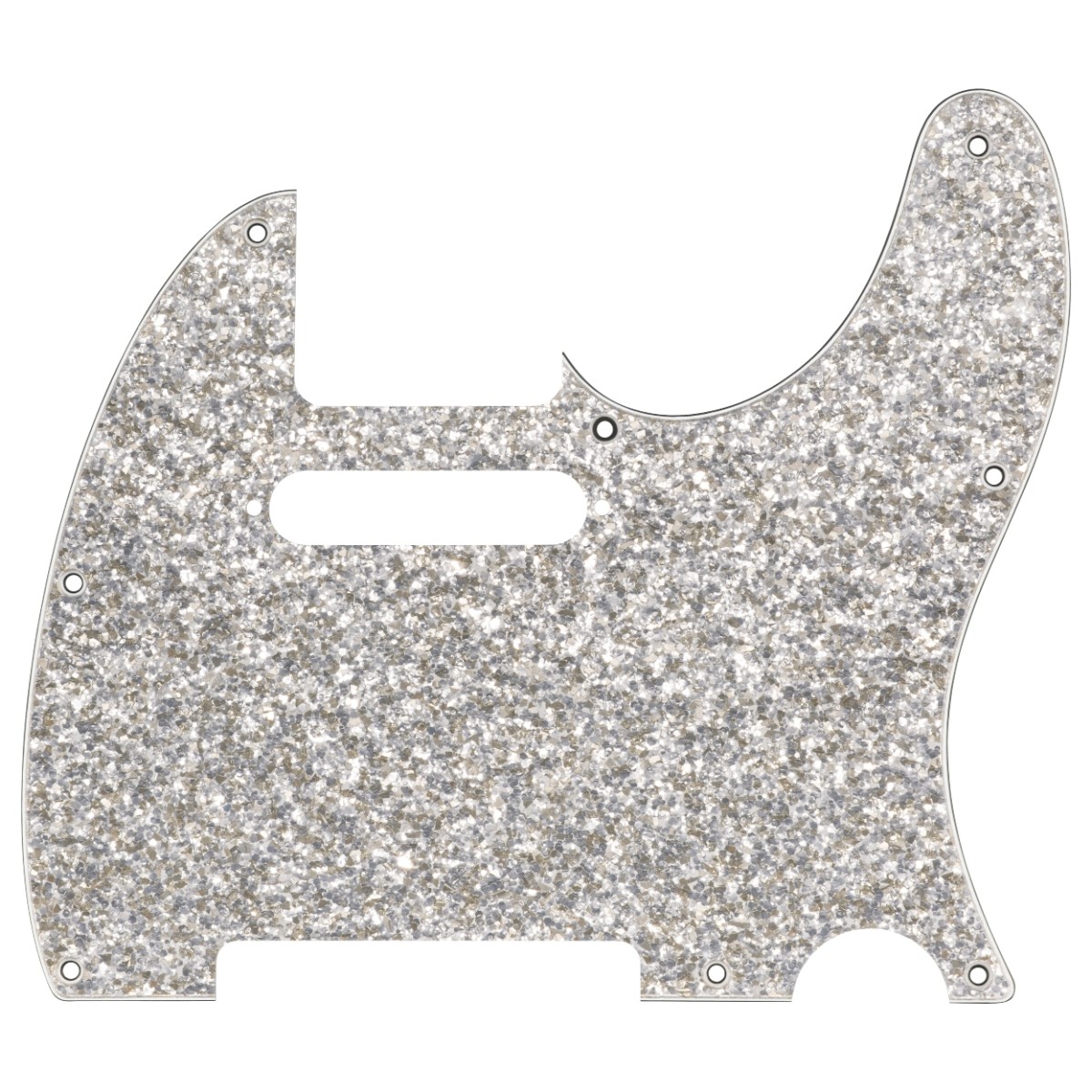 Fender Hybrid Glass/Glitter Telecaster S/S Pickguard, Silver Sparkle at ...