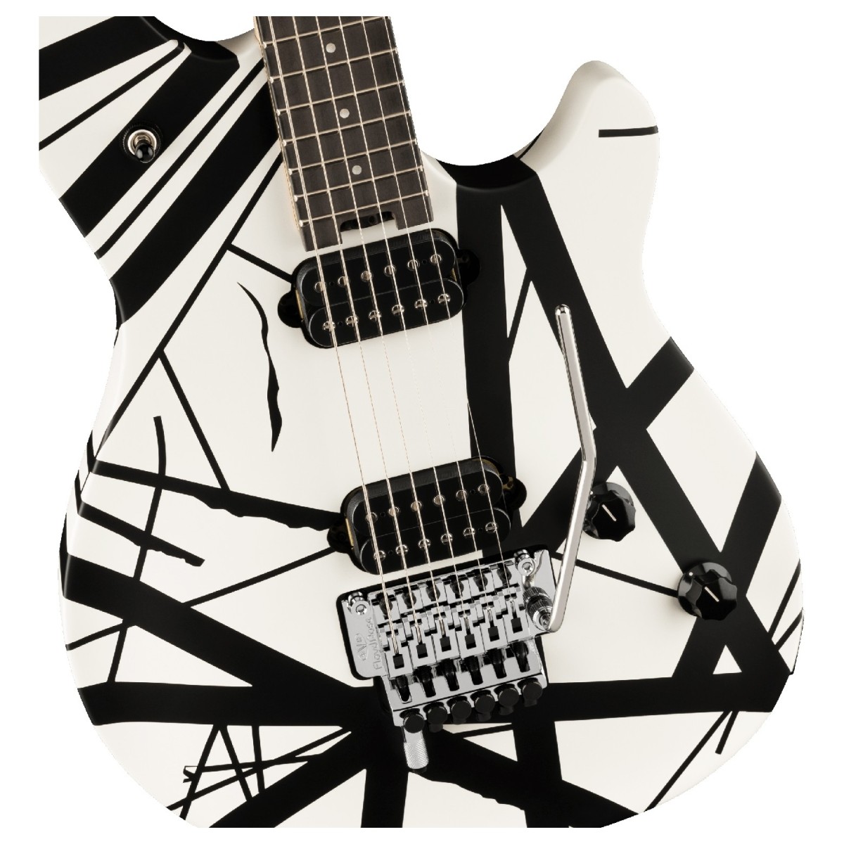EVH Rayas Series Wolfgang Special Satén blanco y negro | Gear4music