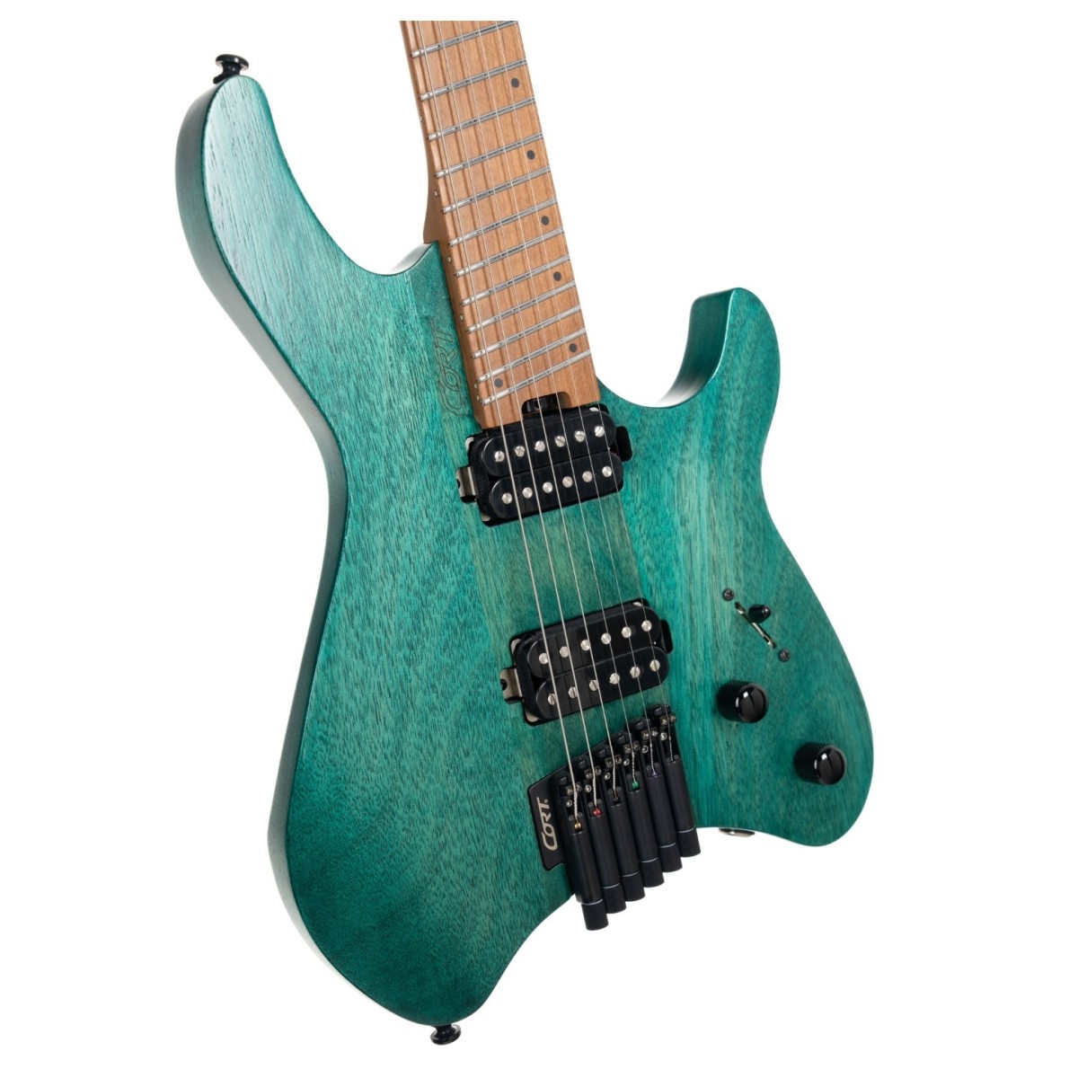 Cort Space G6MS Headless Multiscale Guitar, Semi Gloss Turquoise at ...