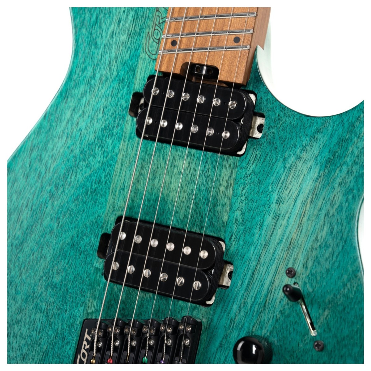 Cort Space G6MS Headless Multiscale Guitar, Semi Gloss Turquoise at ...