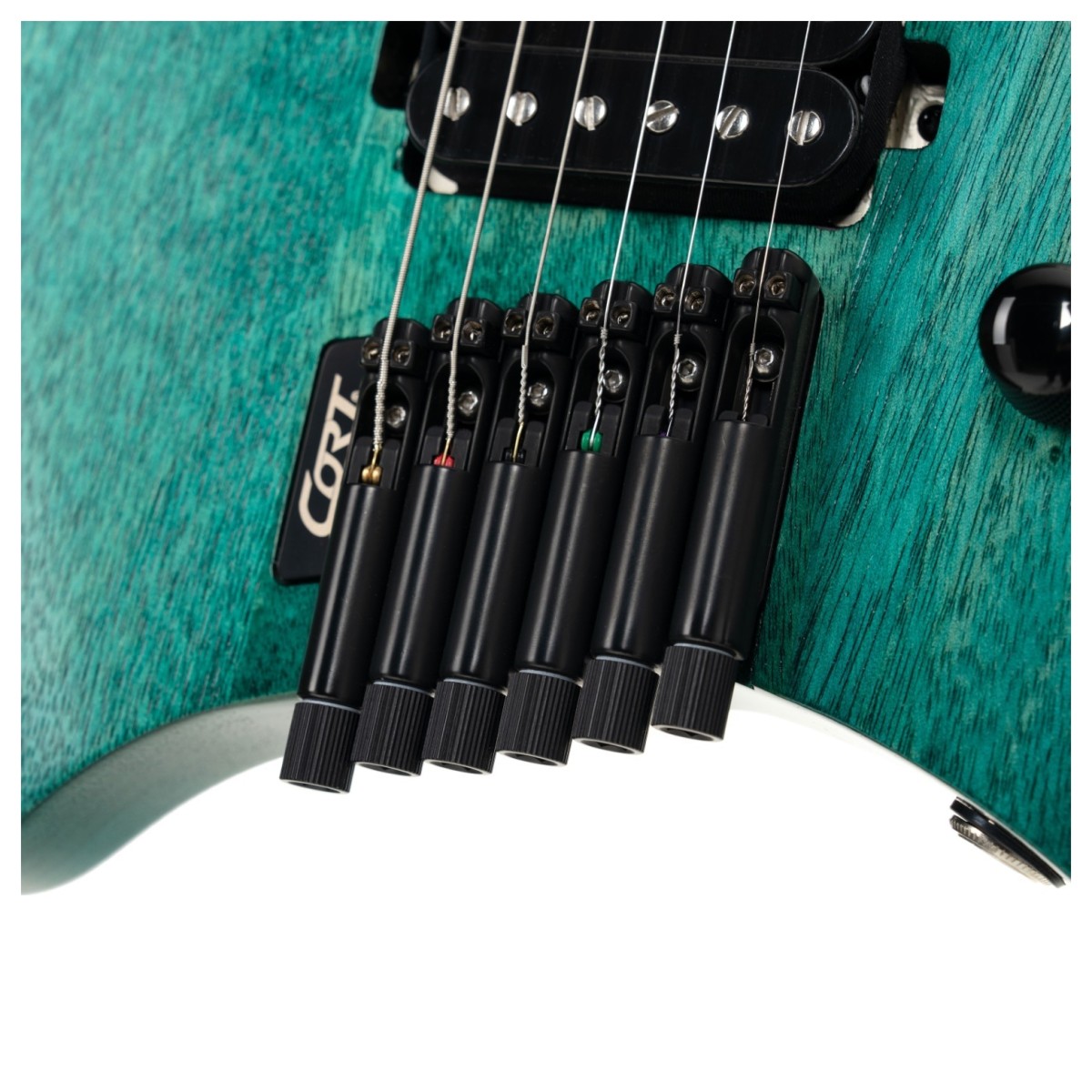 Cort Space G6MS Headless Multiscale Guitar, Semi Gloss Turquoise at ...