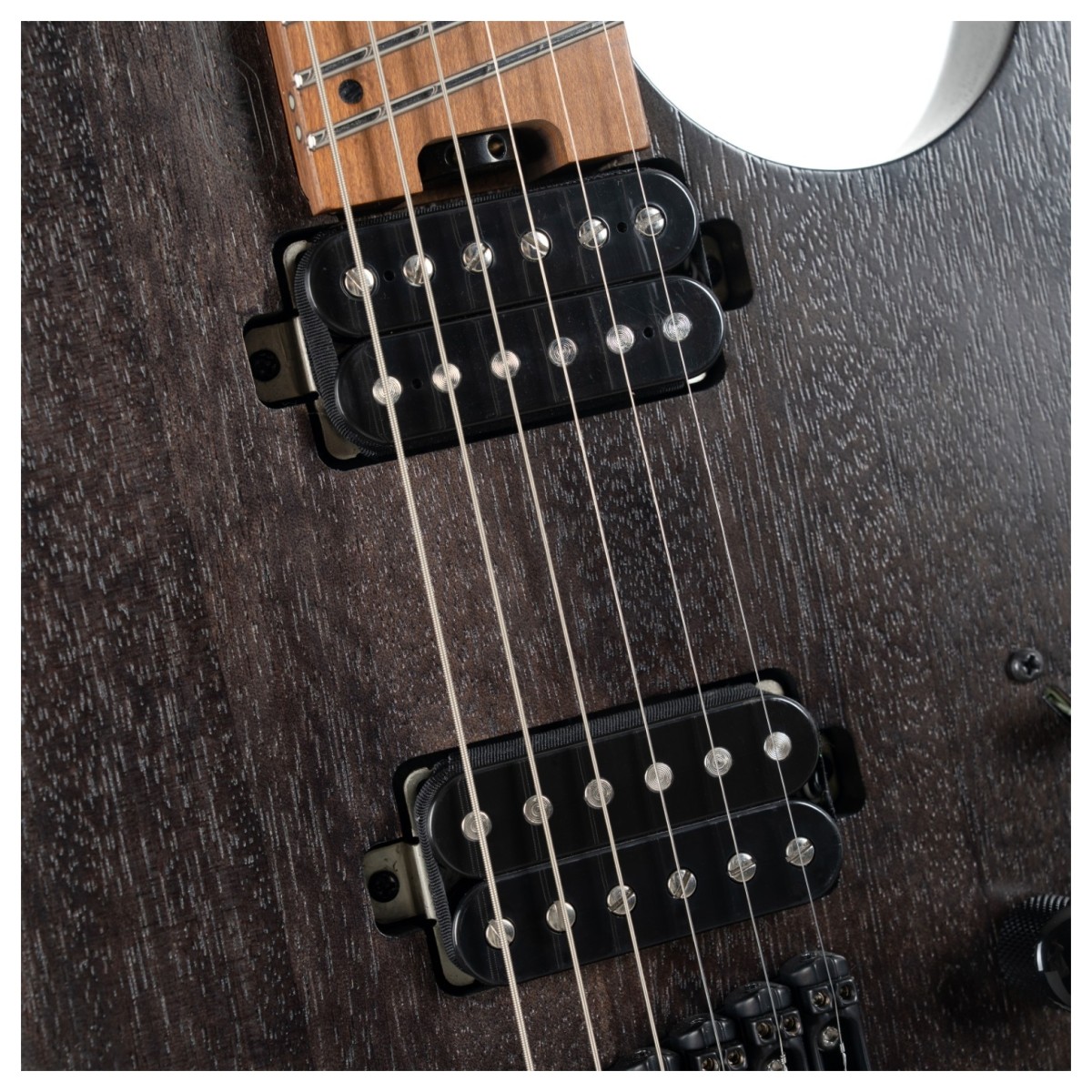Cort Space G6MS Headless Multiscale Guitar, Semi Gloss Trans Black at ...