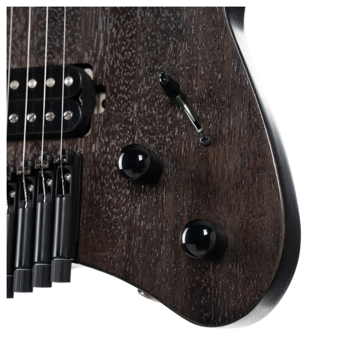 Cort Space G6MS Headless Multiscale Guitar, Semi Gloss Trans Black at ...