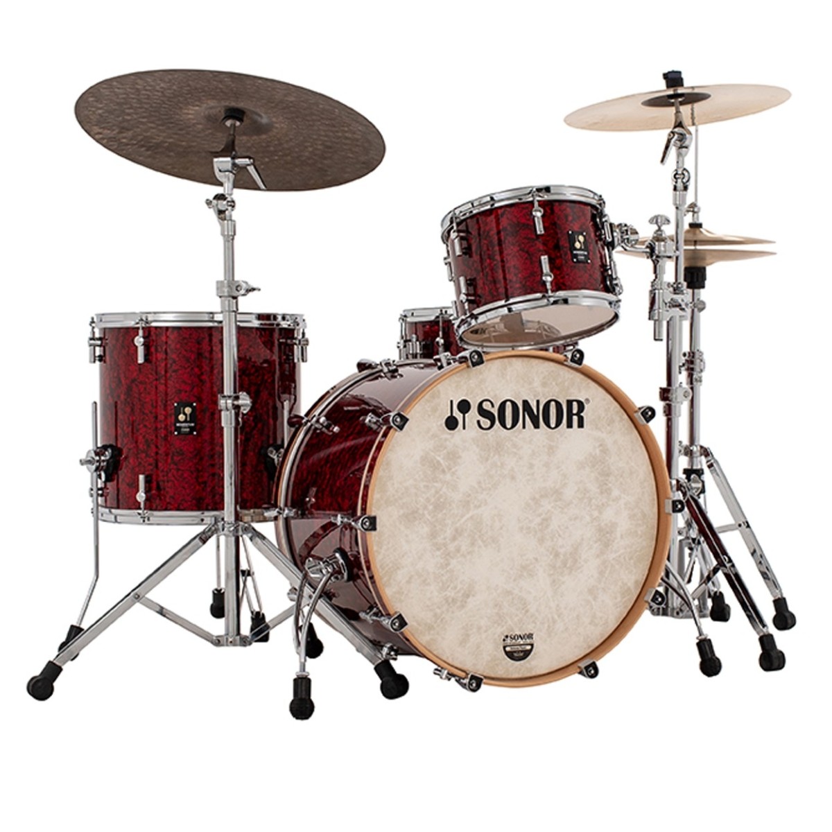 Sonor Momentum 22" 3pc Maple Shell Pack, Red Pearl | Gear4music