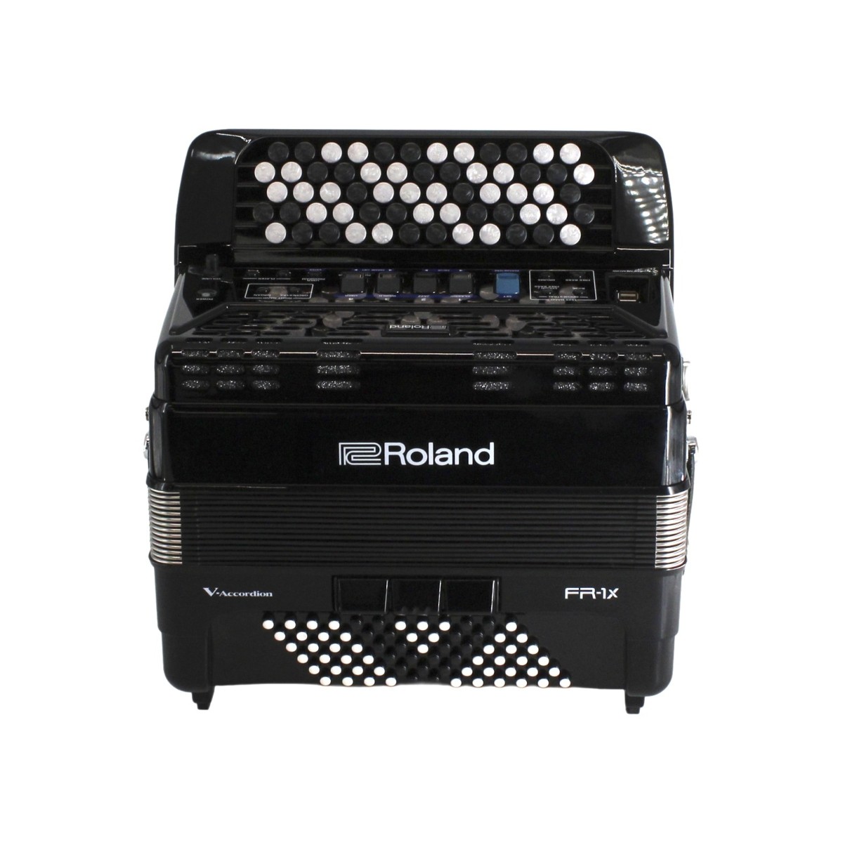 Roland FR-1XB Compact Button Type V-Accordion with Speakers, Black ...