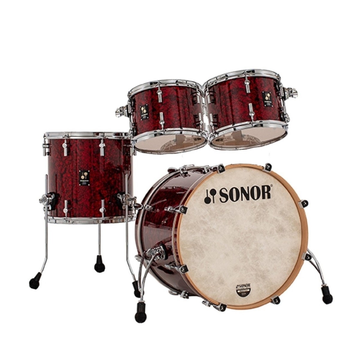 Sonor Momentum 20" 4pc Beech Shell Pack, Red Pearl | Gear4music