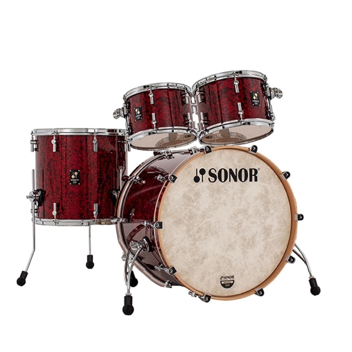 Sonor Momentum 22" 4pc Beech Shell Pack, Red Pearl na Gear4Music.com