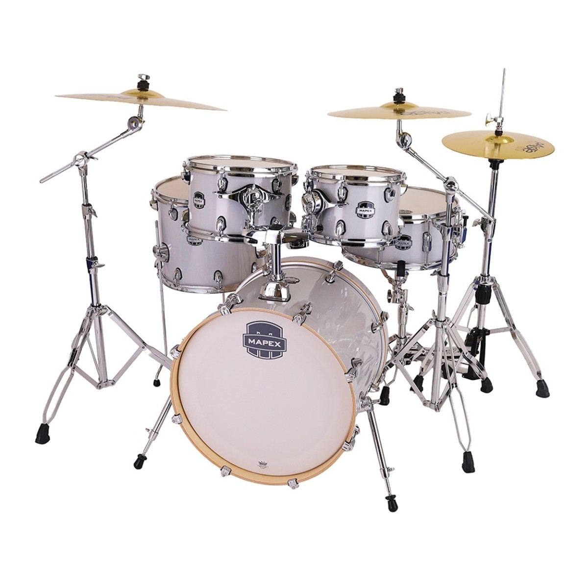 Mapex Mars Birch 20'' 5pc Fusion Drum Kit w/Cymbals, Diamond Sparkle ...