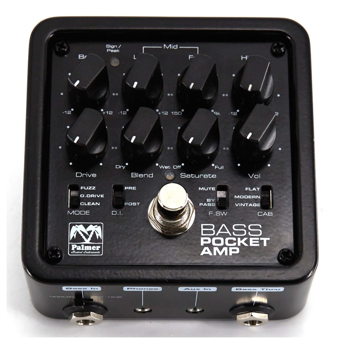Palmer MI Pocket Amp Bass, Portable Preamp for Bass Guitars ...