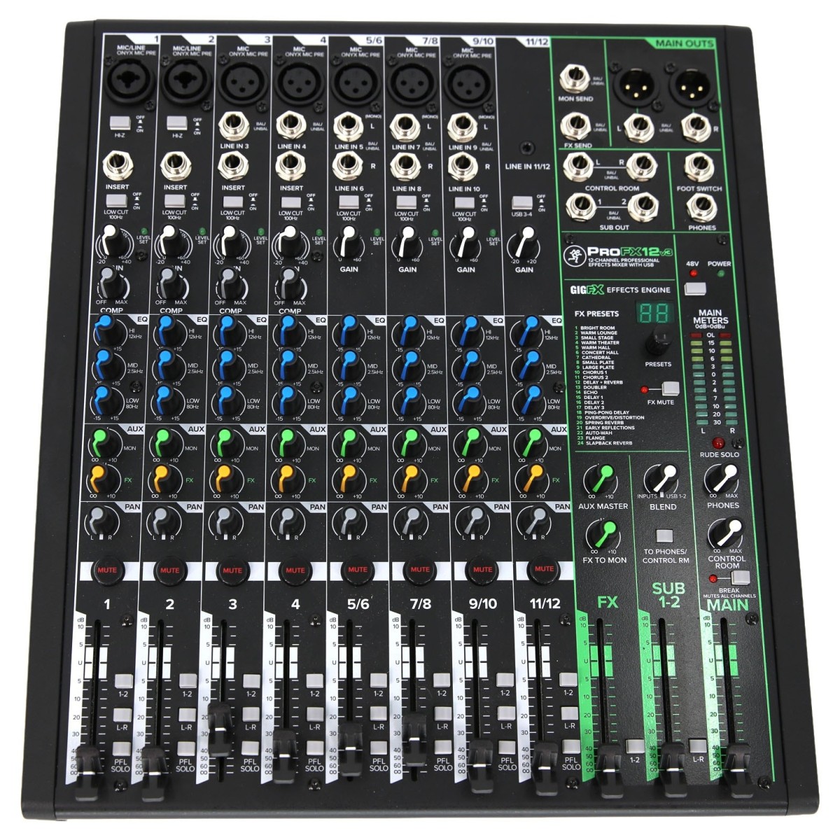 Mackie ProFX12v3 12-Channel Analog Mixer with USB - Secondhand at ...