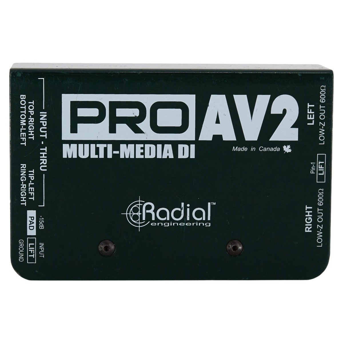 Radial ProAV2 Stereo Multimedia DI Box - Secondhand na Gear4Music.com