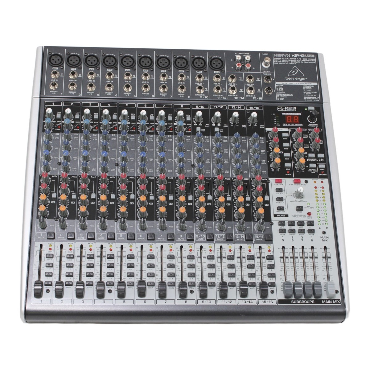 Behringer XENYX X2442USB 24 Channel Analog Mixer - Secondhand at Gear4music