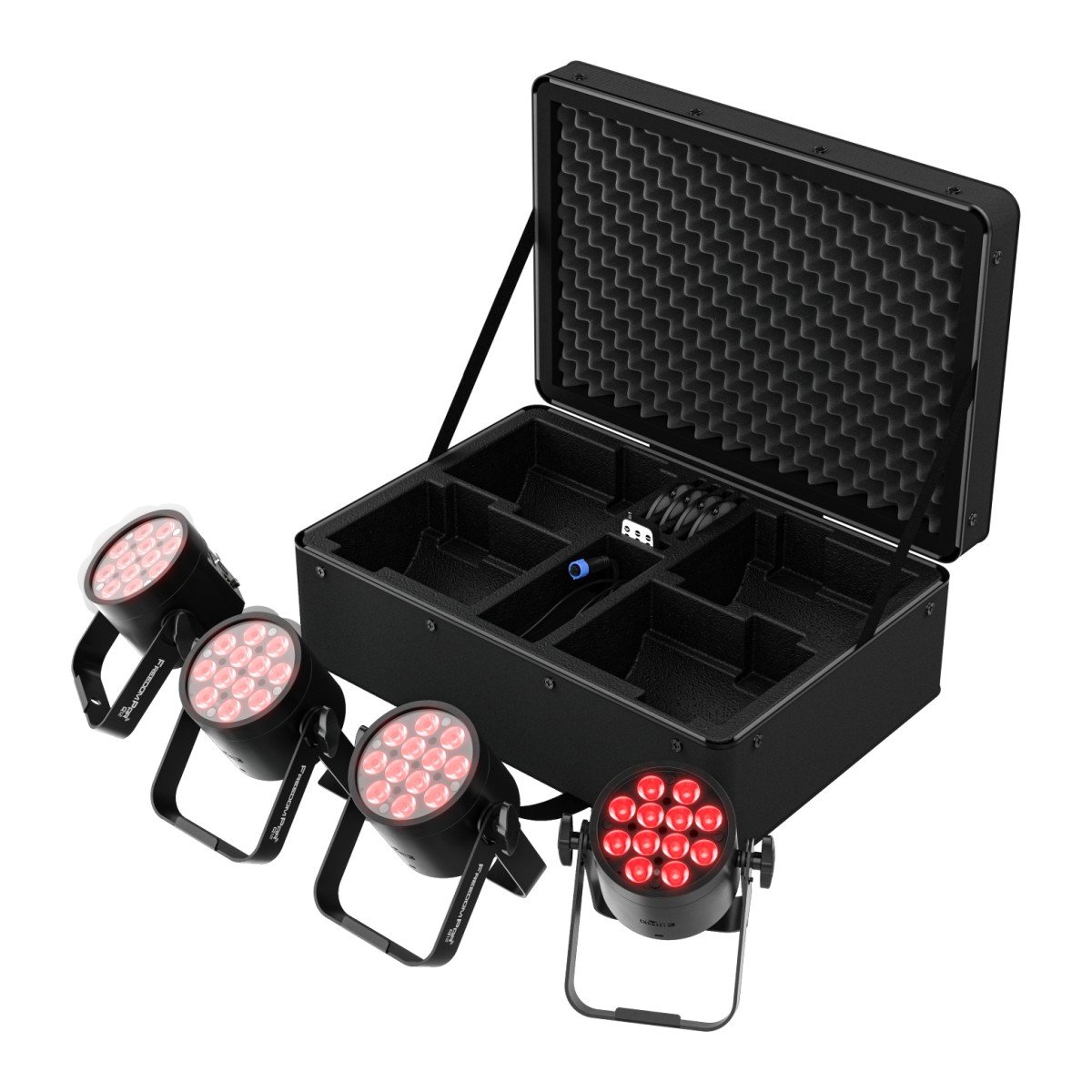 Chauvet DJ Freedom Par Q12 X4 Wireless Battery LED Uplight Kit (4 Pack ...